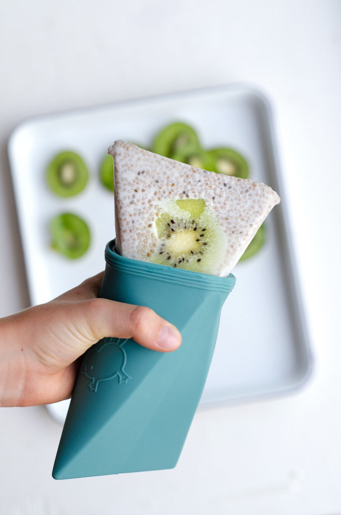 Chia Kiwi Pudding Pouch Popsicles