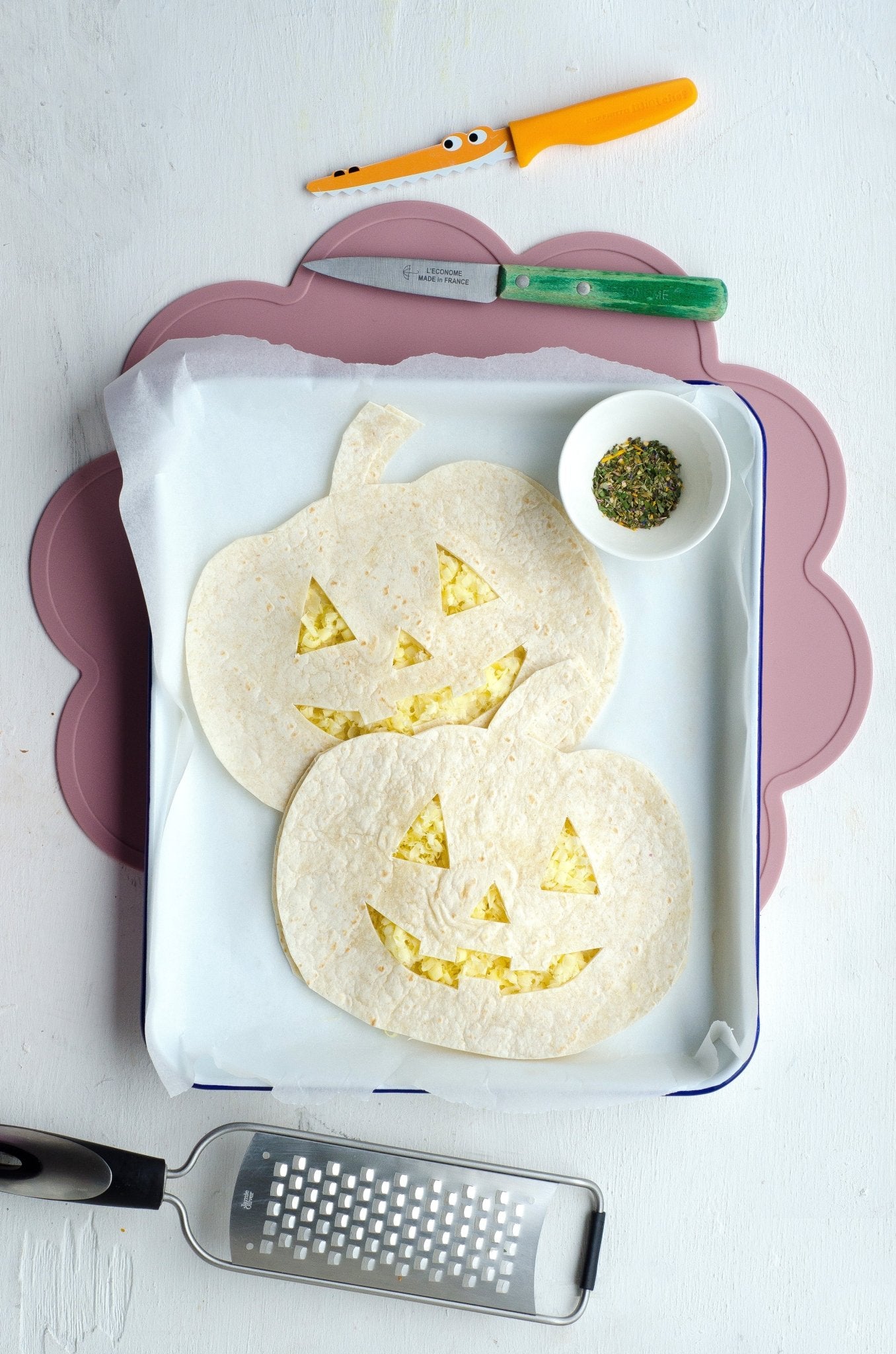 The Jack-o’-lantern Cheese Quesadillas Recipe