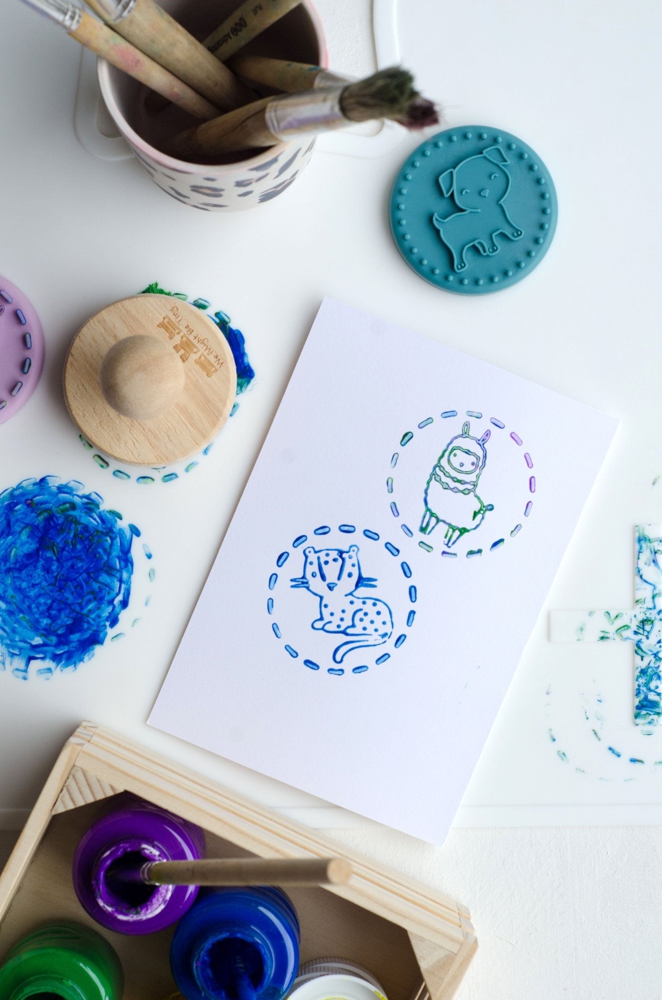 Stamp Art Ideas for Toddlers | Smiles Included