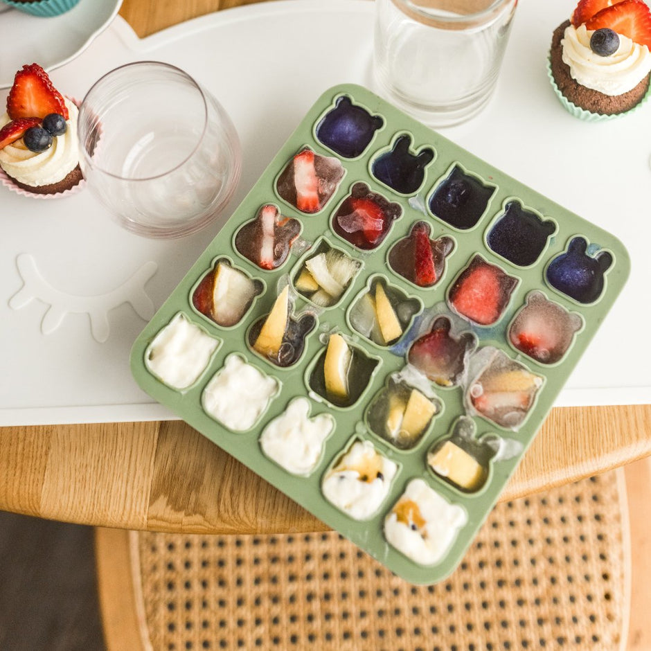 Silicone Baby Food Tray with lid | Freeze or Bake